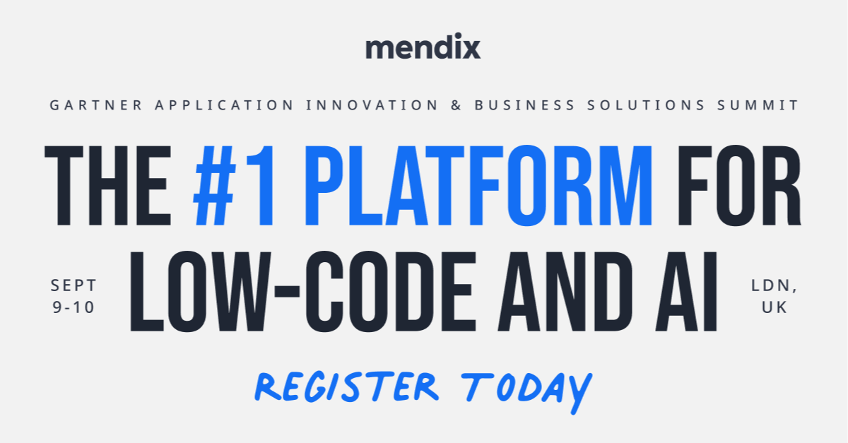 Gartner Applications Innovation & Business Solutions Summit | Mendix
